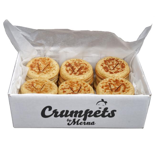 Vegan Coconut Crumpets (box of 30) by Merna – Crumpets by Merna